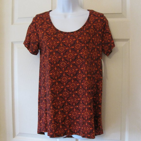 LuLaRoe | Tops | 25 Lularoe Classic T Xs Nwt 35 Orange Red Black Flowy ...